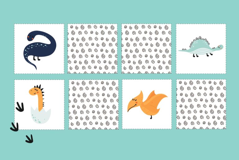 Free Printable Fun Dinosaur Matching Game - Favorite Printables