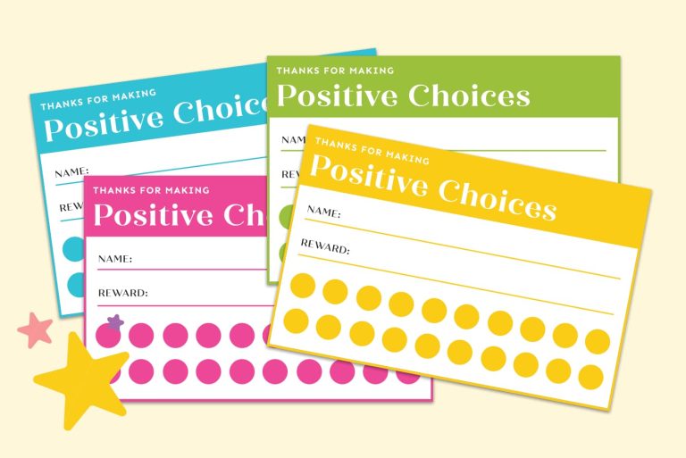 Free Printable Positive Choices Card Set for kids - Favorite Printables