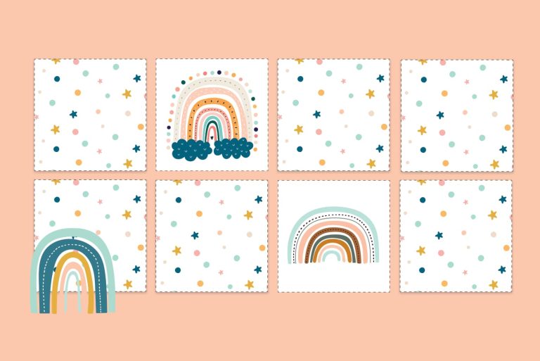 Free Printable Cute Rainbow Matching Game Set - Favorite Printables