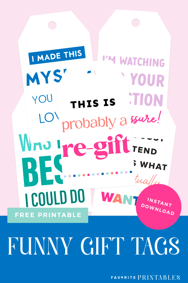 Free Printable Funny Gift Tags - Favorite Printables
