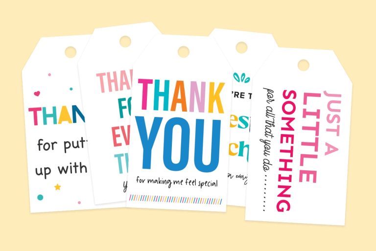 Free Printable Gift tags for teachers - Favorite Printables