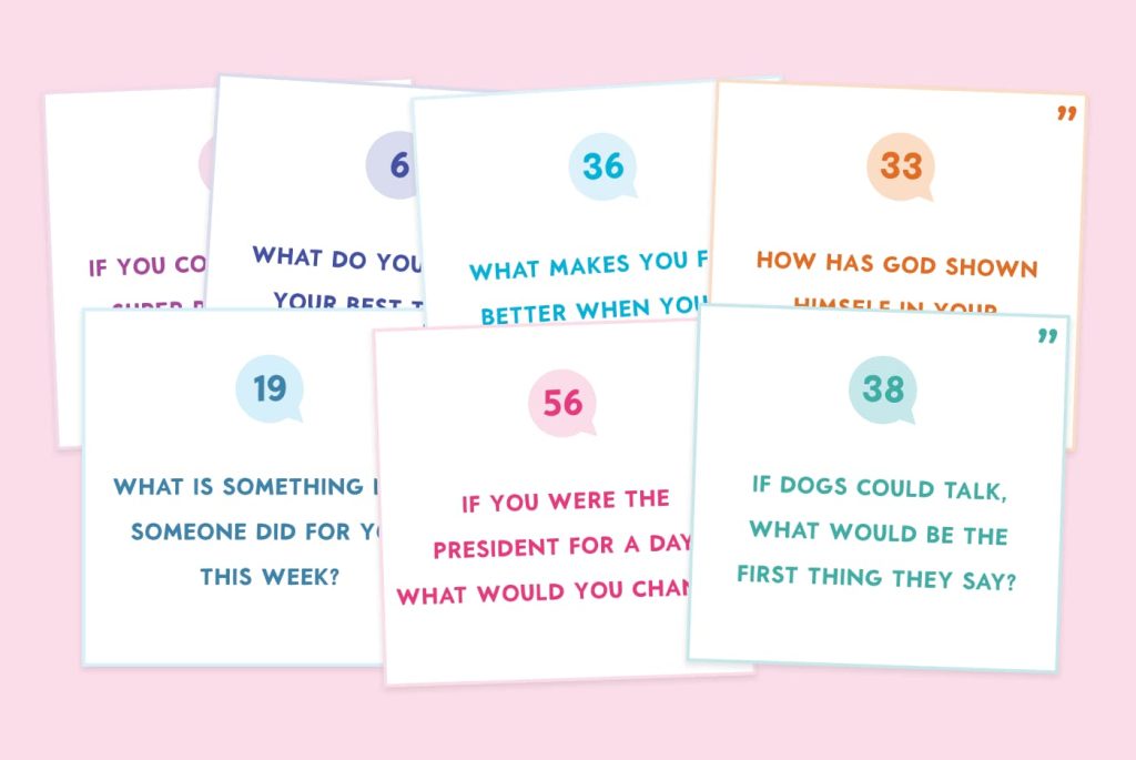 Free Printable Conversation Cards for Families - Favorite Printables