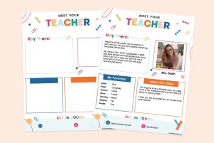 Free Printable Meet The Teacher - Editable PDF! - Favorite Printables