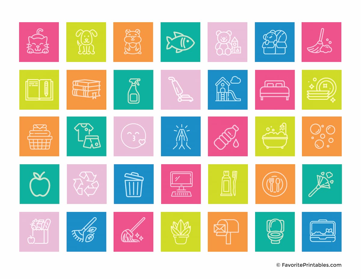 Free Printable Kid's Daily Routine Chart - Favorite Printables