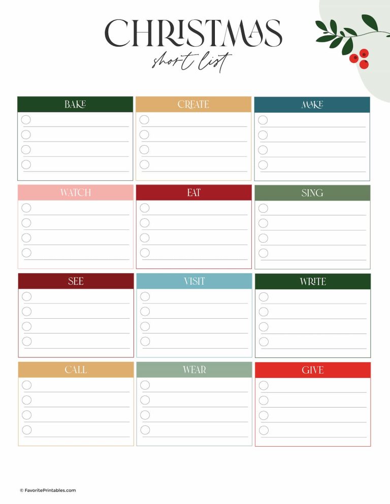 Free Printable Christmas Planner - Favorite Printables