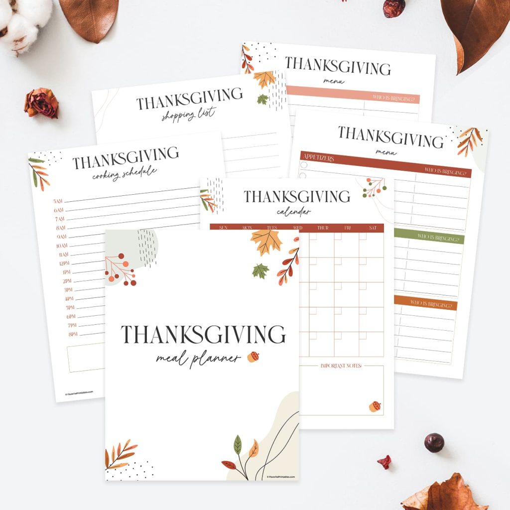 Thanksgiving meal planner - FREE Printable! - Favorite Printables