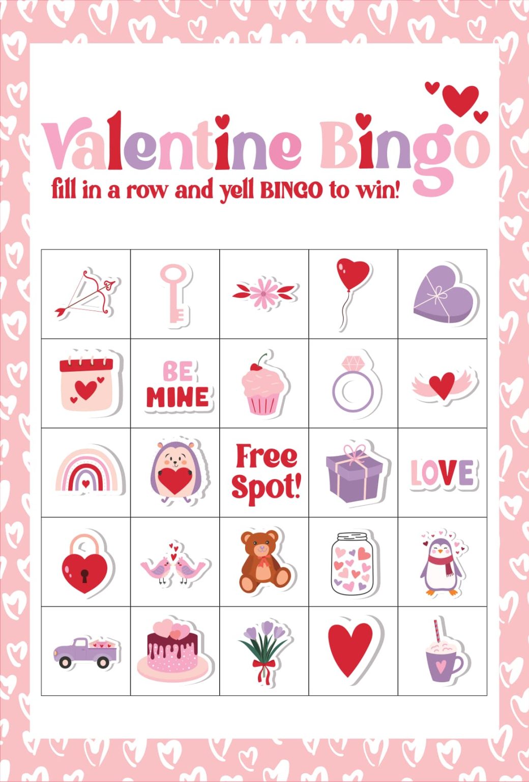 Valentines Bingo Cards - FREE Printable Set of 24 Cards! - Favorite ...