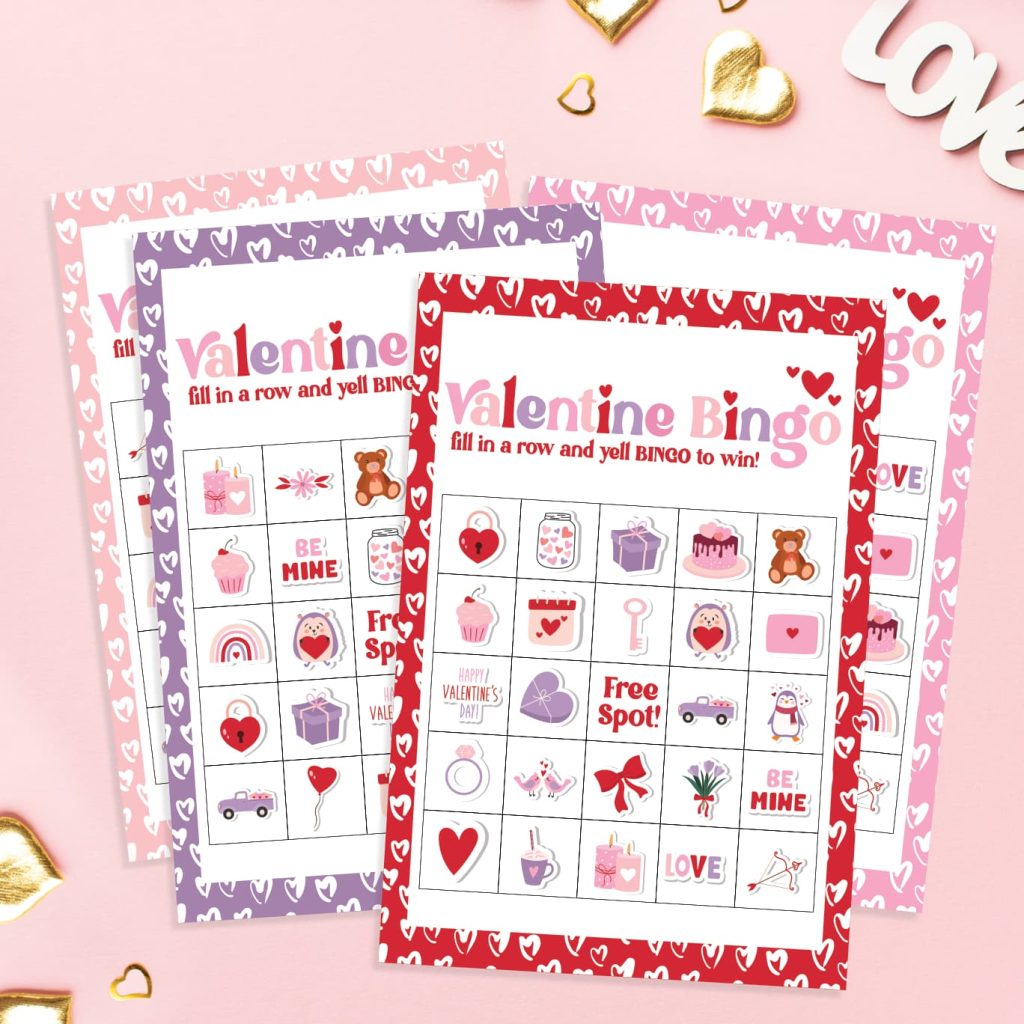 Valentines Bingo Cards - FREE Printable Set of 24 Cards! - Favorite ...