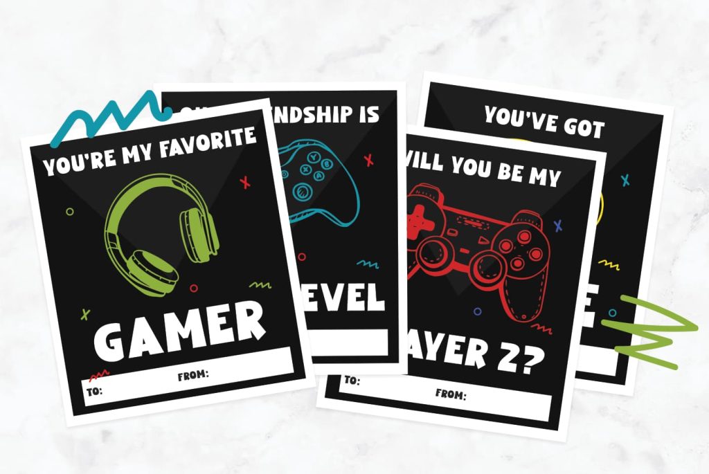 Video Game Valentines Cards - FREE Printable! - Favorite Printables