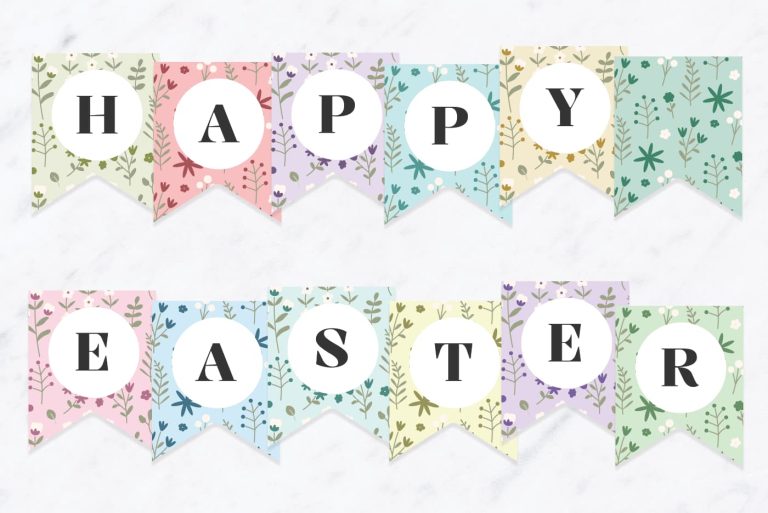 Happy Easter Banner, FREE Printable! - Favorite Printables