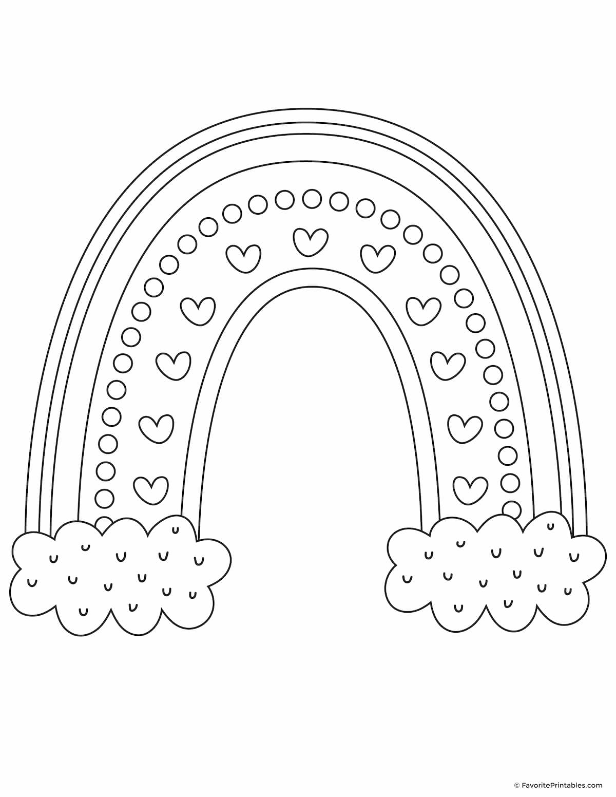 Rainbow coloring pages - FREE Printables! - Favorite Printables
