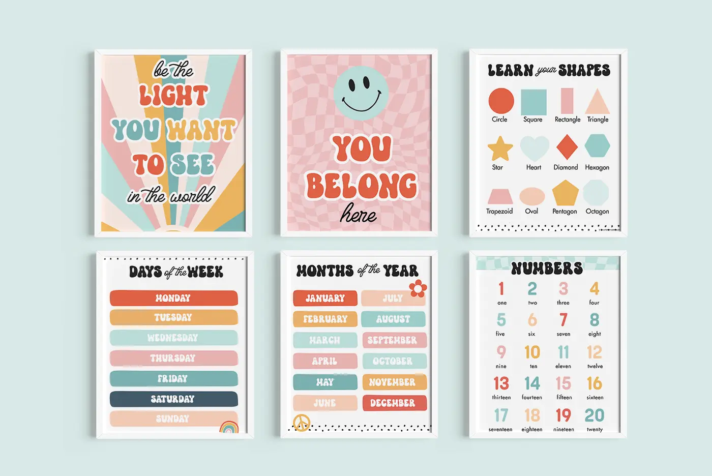 Free Printable Groovy Classroom Decor - Favorite Printables