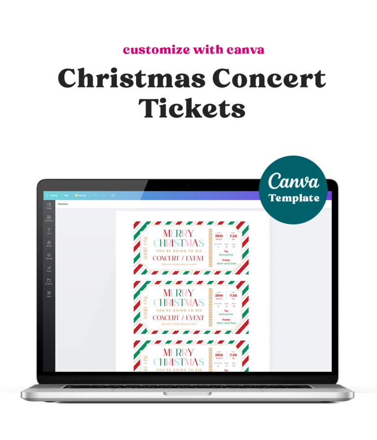 Free Printable Christmas Concert Ticket Gift - Favorite Printables