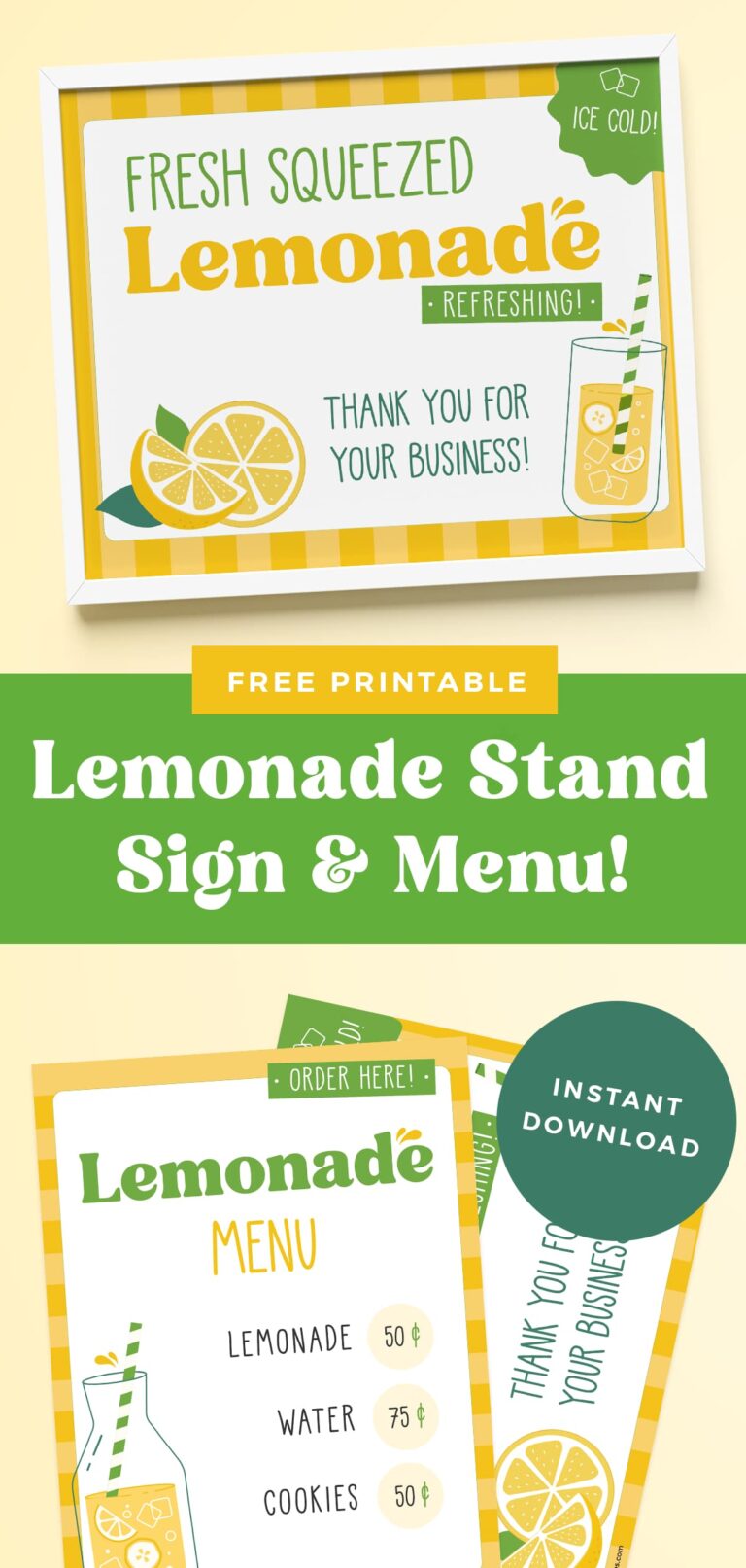 Free Printable Lemonade Stand Sign - Favorite Printables